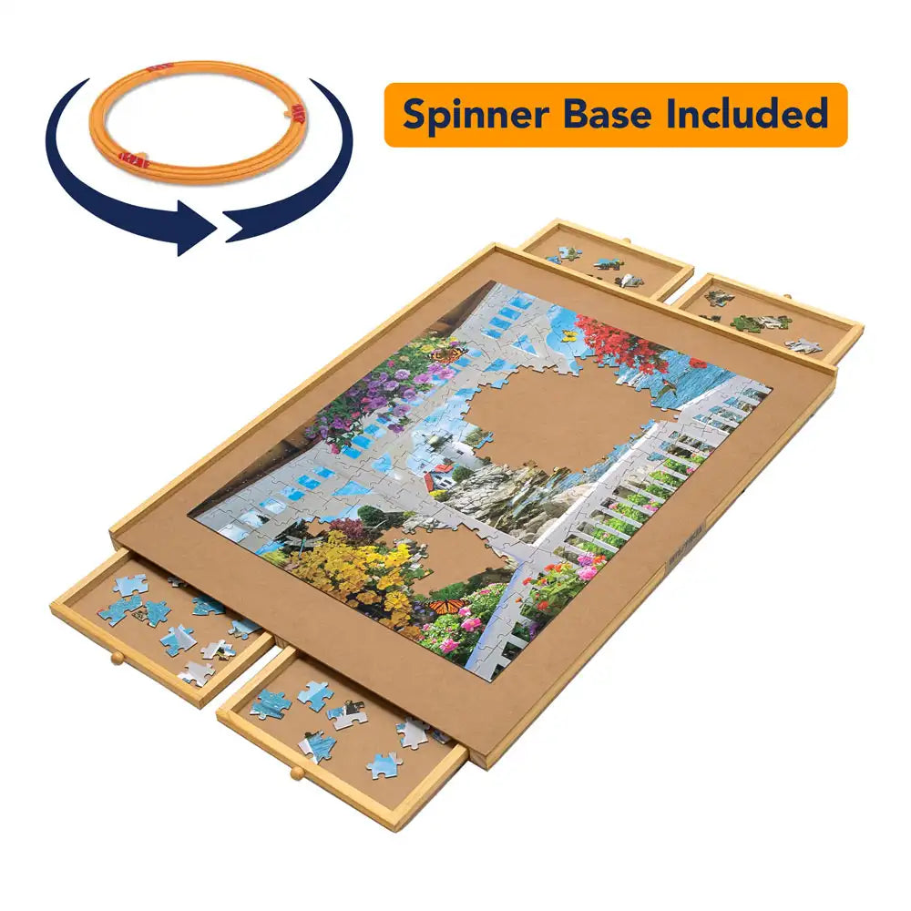 Spinning Wooden Puzzle Plateau | Bits and Pieces Canada