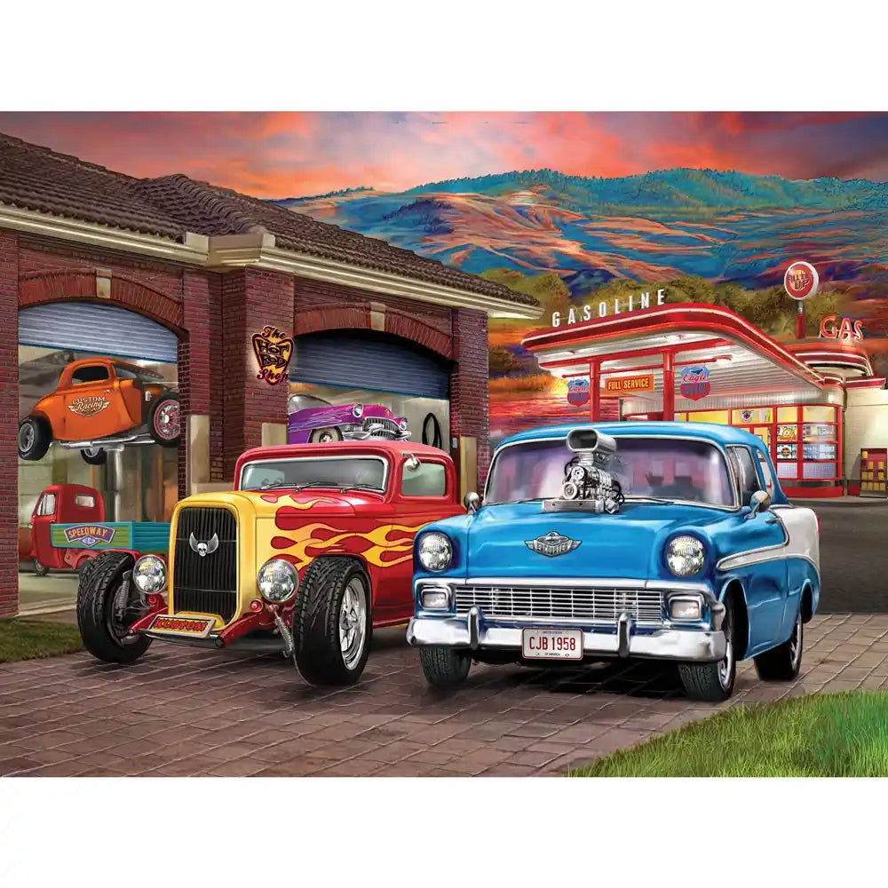 Hot Rod Sunset Jigsaw Puzzle 500 Piece 18 x 24