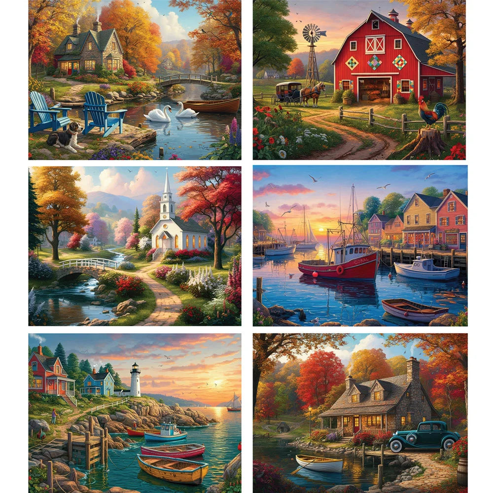 Set of 6: Iris Sage Jigsaw Puzzles | Bits and Pieces Canada