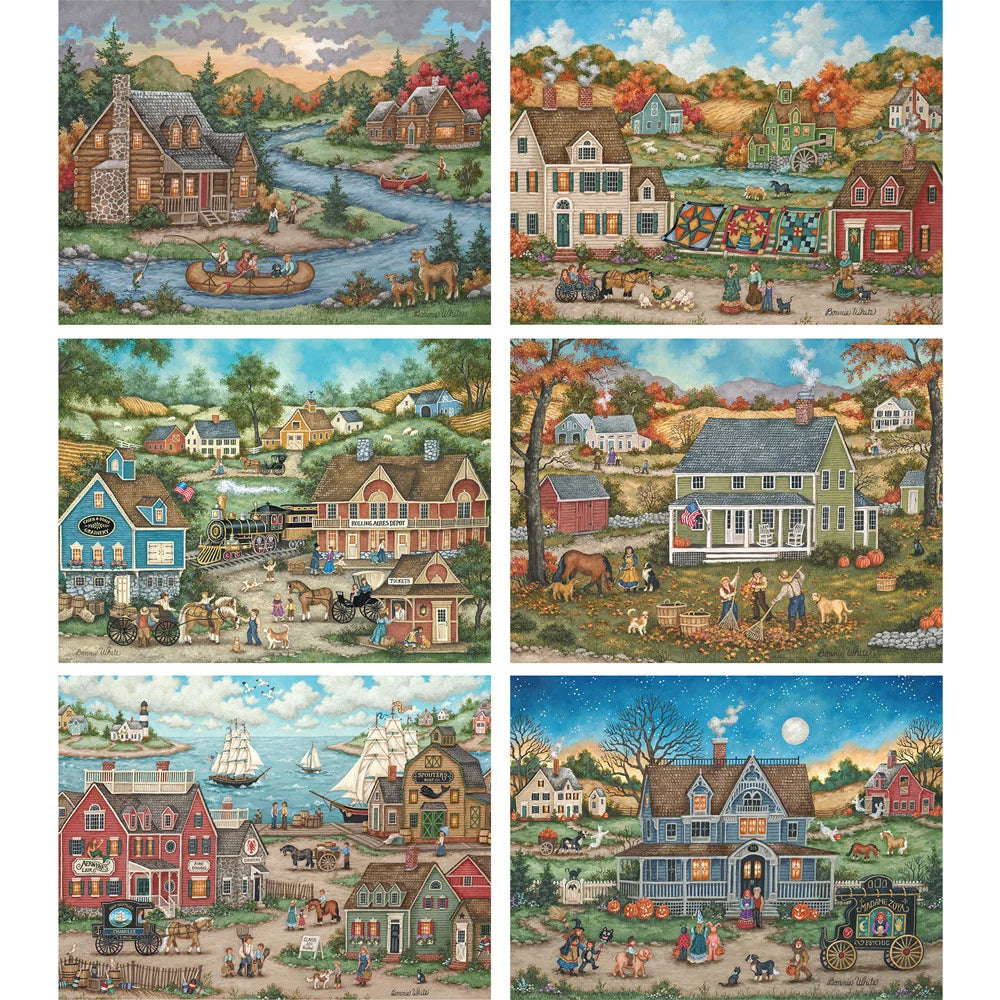 Set of 6: Bonnie White Jigsaw Puzzles | Bits and Pieces Canada