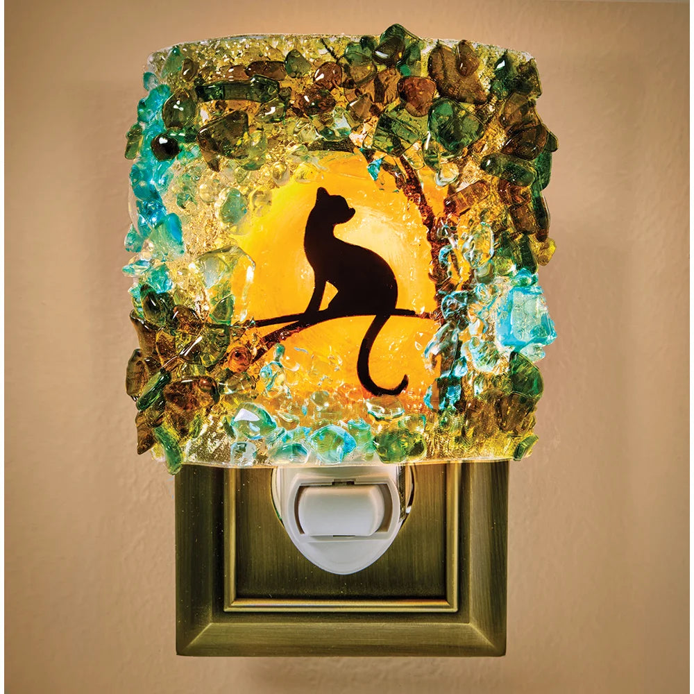 Recycled Glass Cat Nightlight | Bits and Pieces Canada